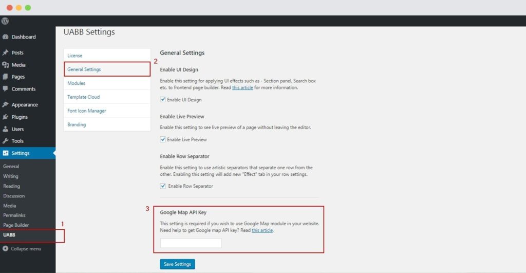 How to create Google API key in Google Maps module – Ultimate Addons ...