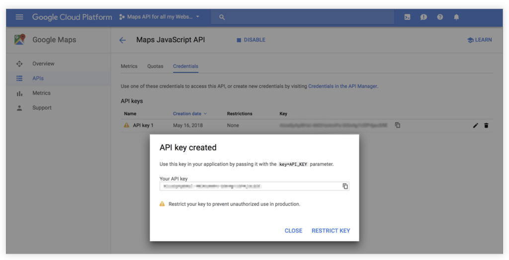 How to create Google API key in Google Maps module – Ultimate Addons ...