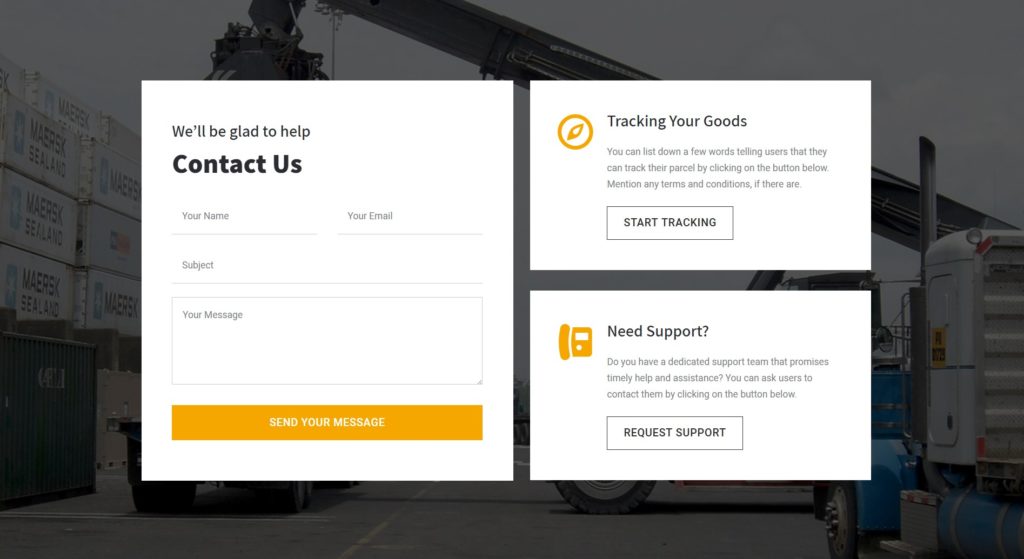 A Comprehensive Home page Template for a Logistics Website – Ultimate ...