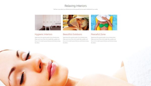 A Charming Landing Page Template for Beauty Treatment Website ...
