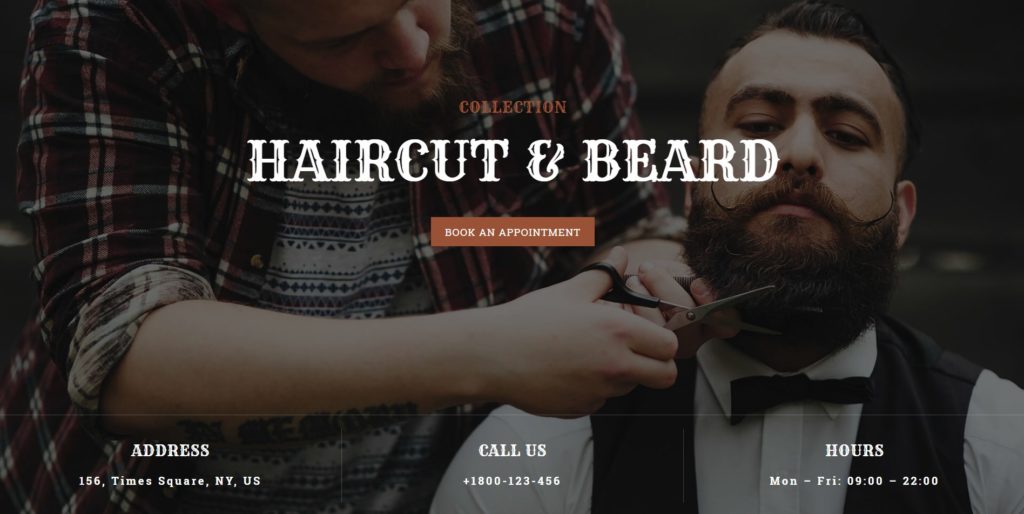 A Stylish and Happening Page Template for a Grooming or a Barber Shop ...