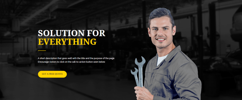 A Comprehensive Landing Page Template for Automotive Services ...