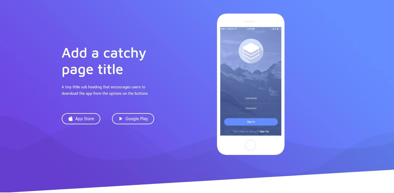 A Promotional Page Template Encourage Mobile App Downloads - Ultimate ...