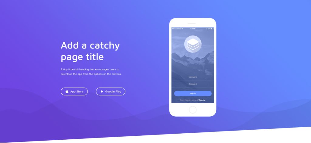 A Promotional Page Template Encourage Mobile App Downloads – Ultimate ...