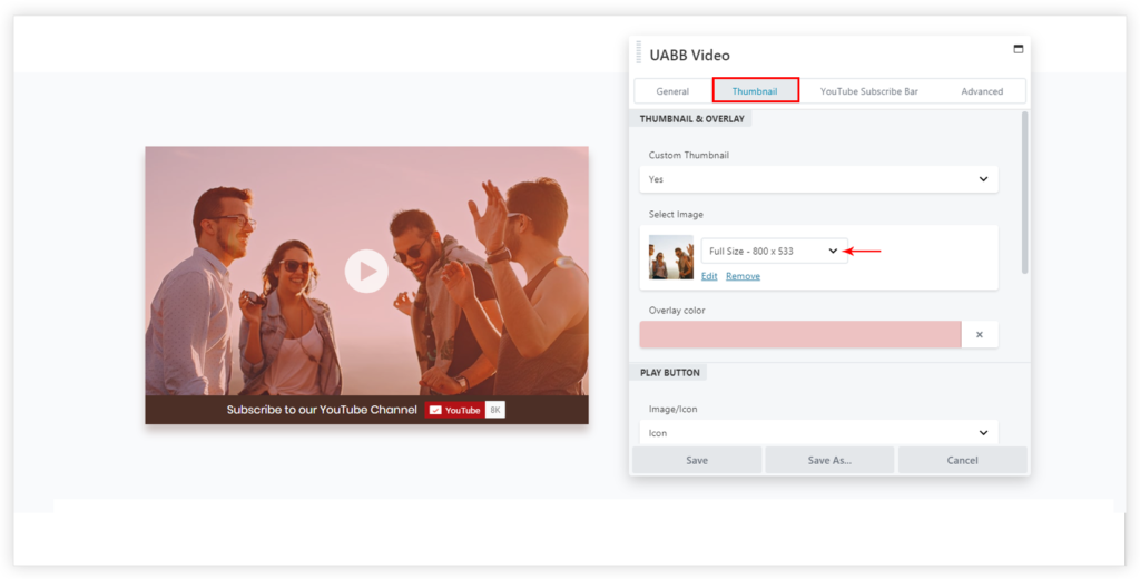 How to Set Thumbnail Image for Video? – Ultimate Addons for Beaver Builder