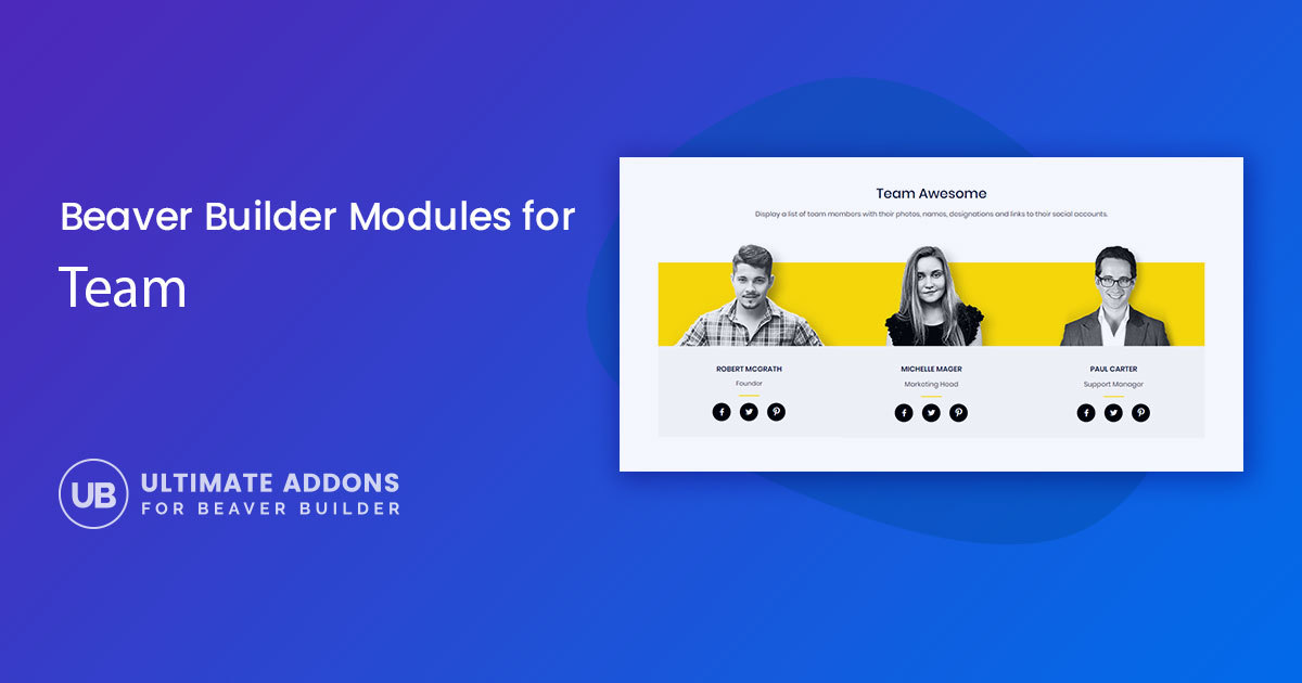 Team Member Module – Ultimate Addons for Beaver Builder