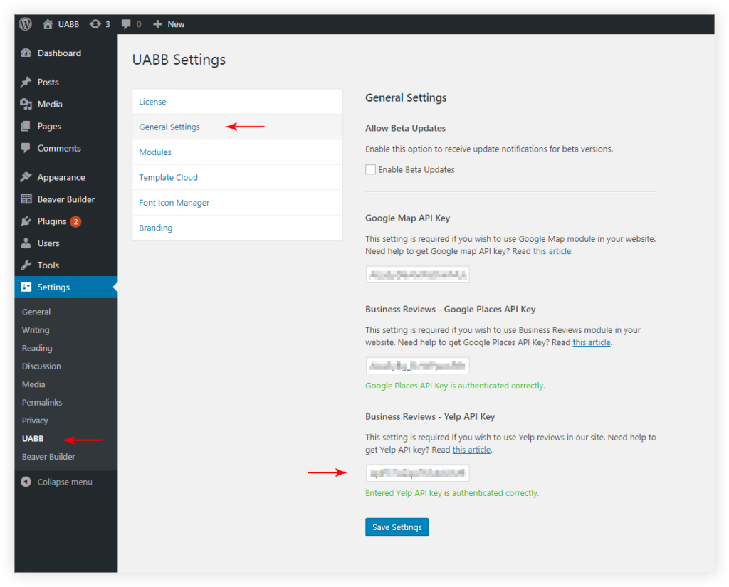 How to get Yelp API key? – Ultimate Addons for Beaver Builder
