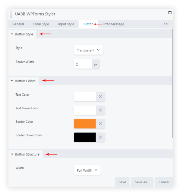 WPForms Styler Module – Ultimate Addons for Beaver Builder