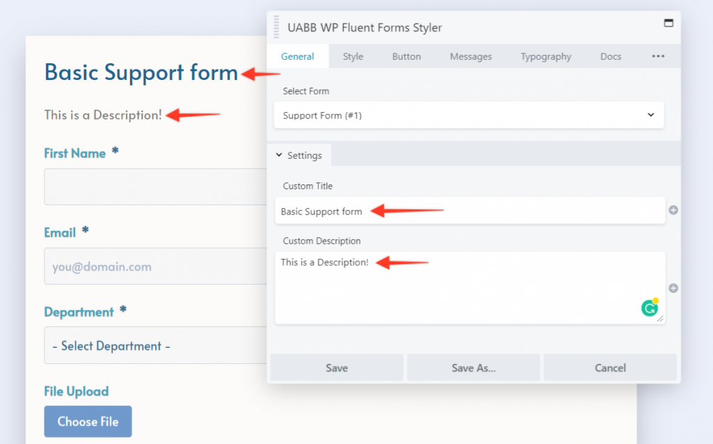 WP Fluent Forms Styler – Ultimate Addons for Beaver Builder