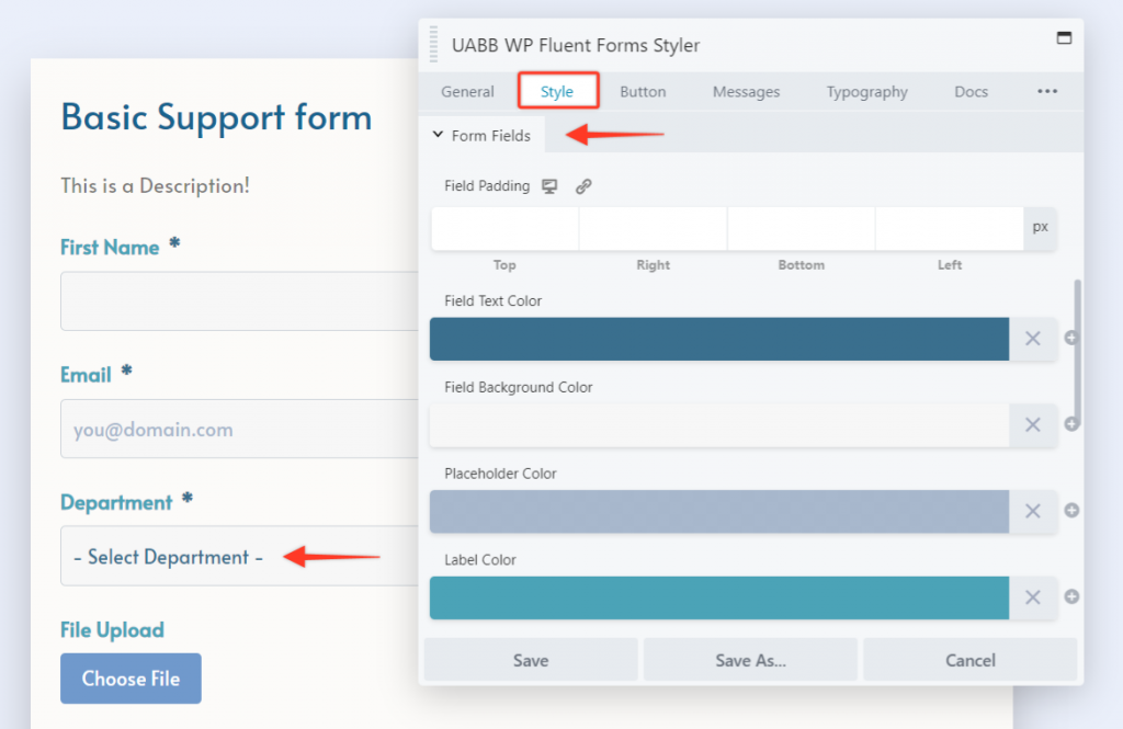 WP Fluent Forms Styler – Ultimate Addons for Beaver Builder