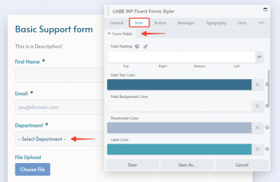 WP Fluent Forms Styler – Ultimate Addons for Beaver Builder